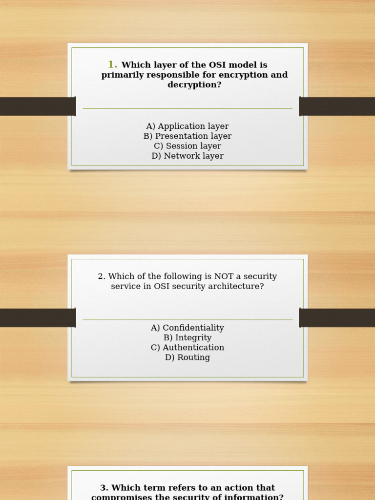 Which Layer of The OSI Model Is Primarily Responsible For Encryption ...
