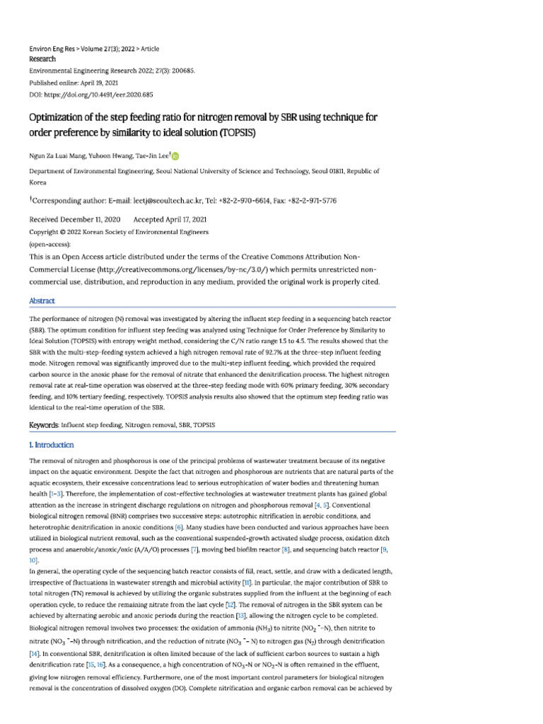 SBR Paper | PDF