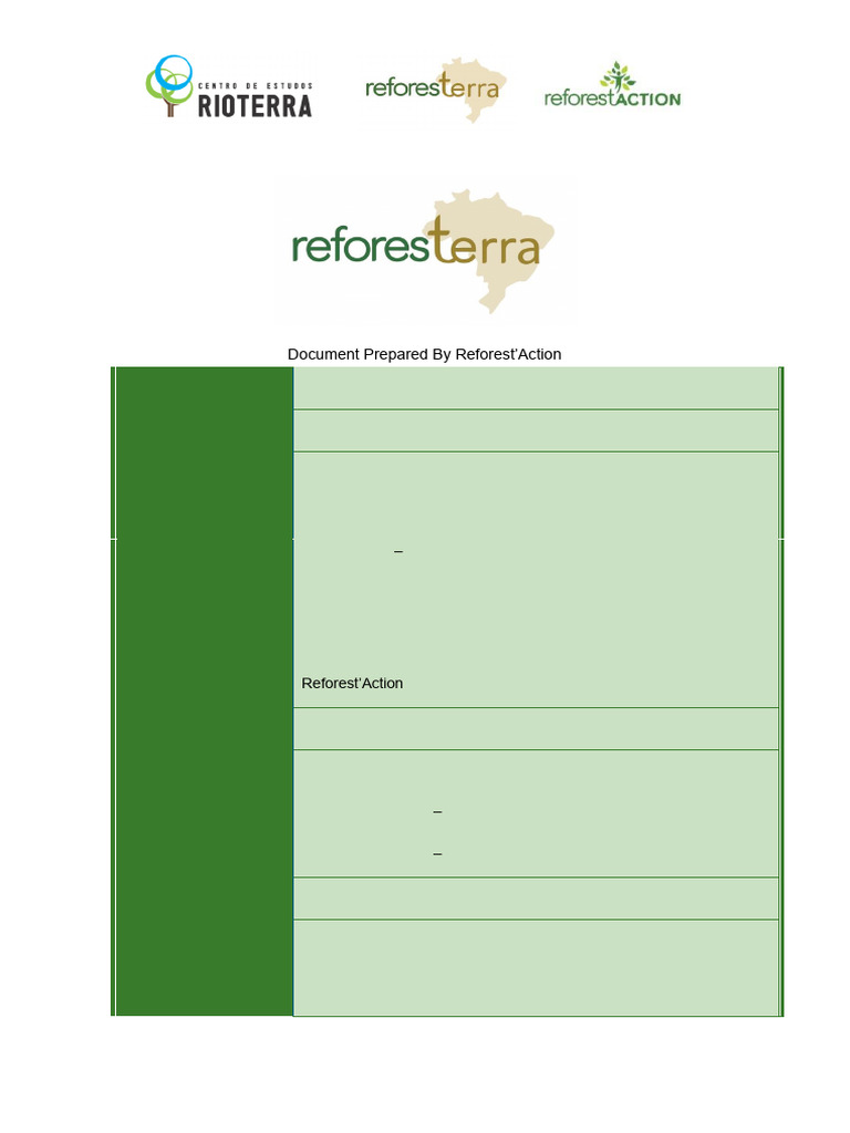 ReforesTerra Reforestation Project Brazil | PDF | Forests | Sustainable ...