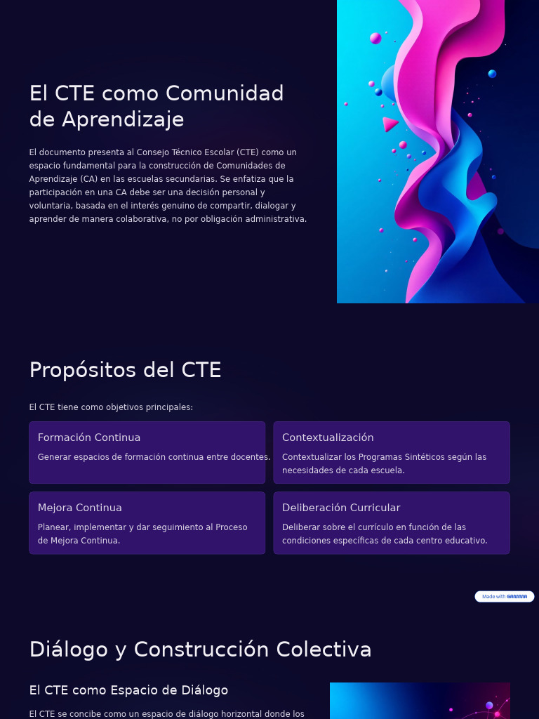 El CTE Como Comunidad de Aprendizaje | PDF | Enseñando | Aprendizaje