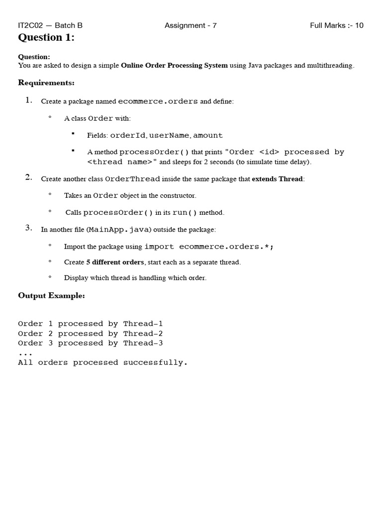 JAVA 7B | PDF | Thread (Computing) | Average