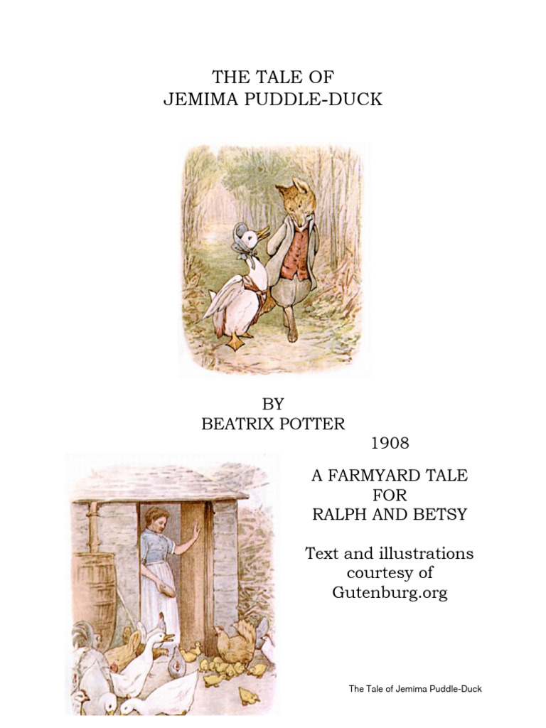 Jemima Puddle-Duck's Egg Hatching Adventure | PDF | Children's Literature