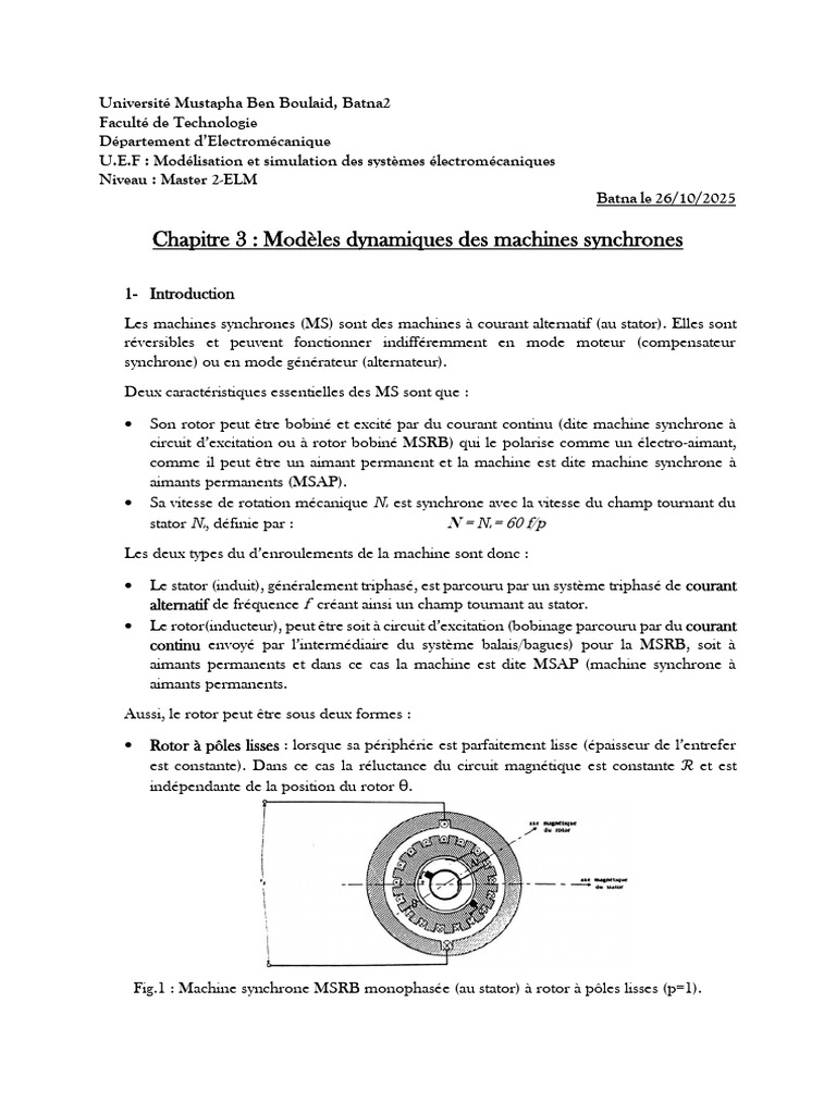 chap3-elm | PDF | Générateur électrique | Électromagnétisme