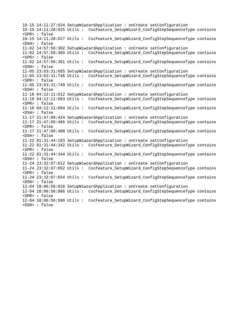 Setup Wizard Configuration Logs | PDF