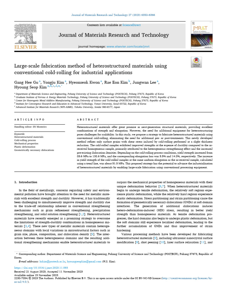Large Scale Fabrication Method of | PDF | Strength Of Materials ...