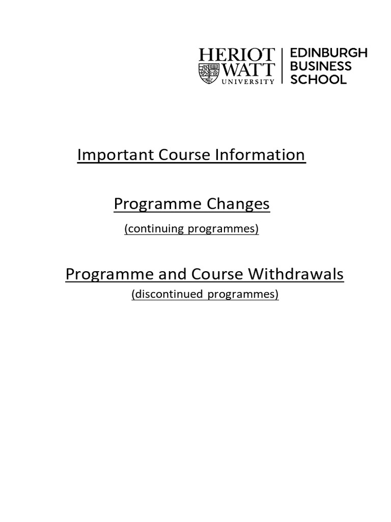 Programme Info June 24 | PDF | Academic Degree | Master Of Business ...