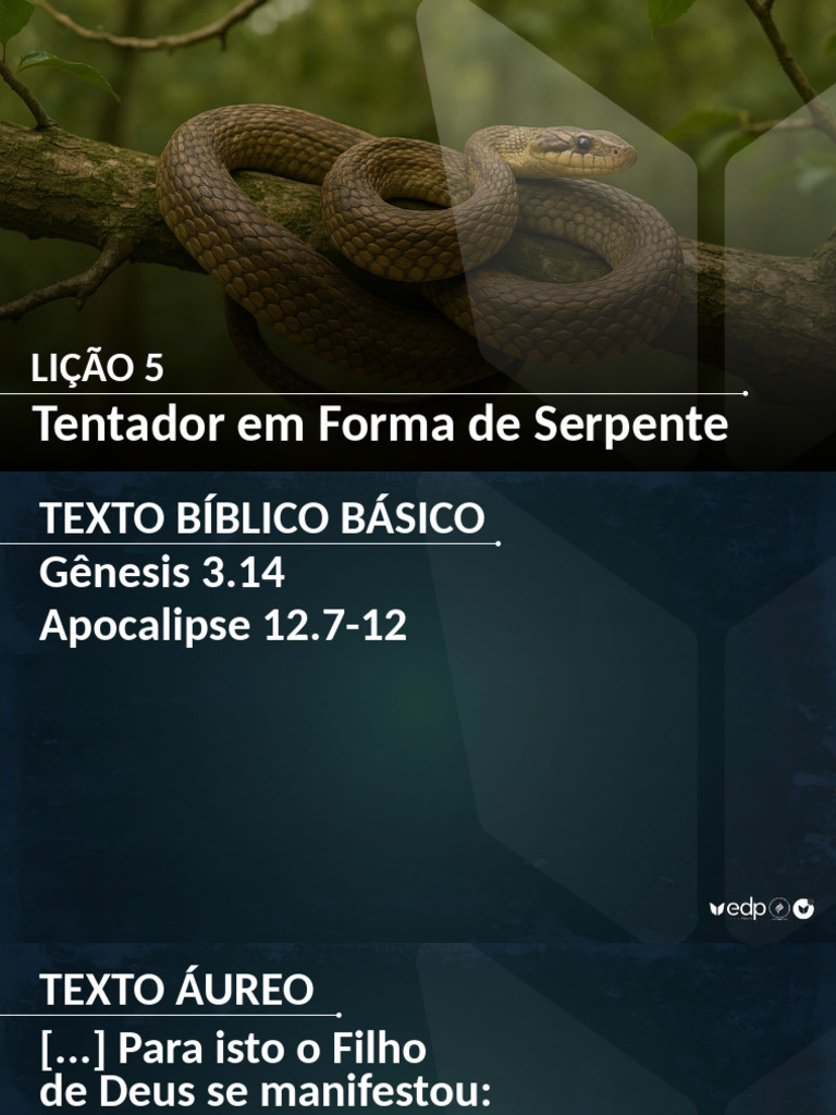 L5 - O Tentador Em Forma de Serpente | PDF | Lúcifer | Diabo