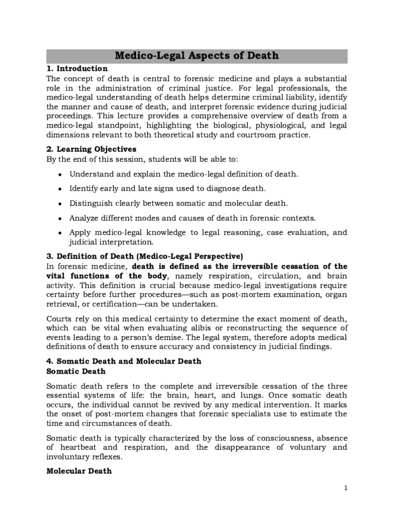 Death and Post Mortem Report | PDF | Autopsy | Death