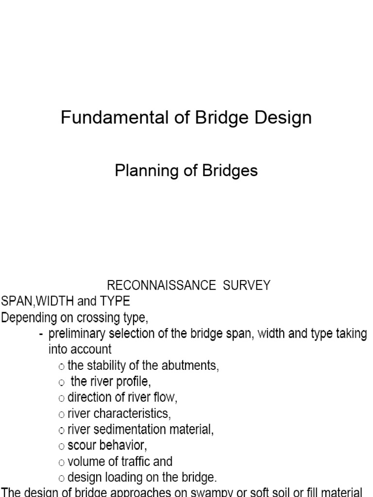 Bridge Lecture Slide 1-5 Traffic Hydrology Hydraulics Geothecnical ...