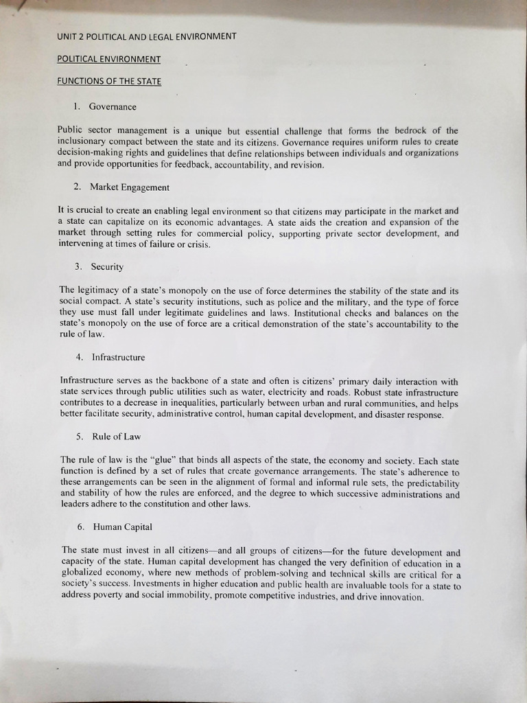 UNIT 2 Political and Legal Environment | PDF | Codification (Law) | Justice