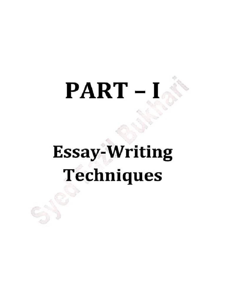 Essay Writing - by ASP Fazil Bukhari | PDF