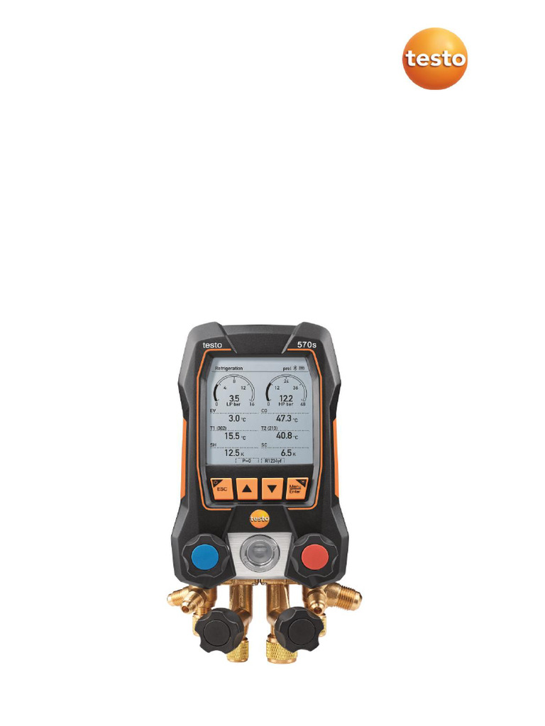 Manual Testo 570s: Analizador de Refrigeración | PDF | Presión | Medición