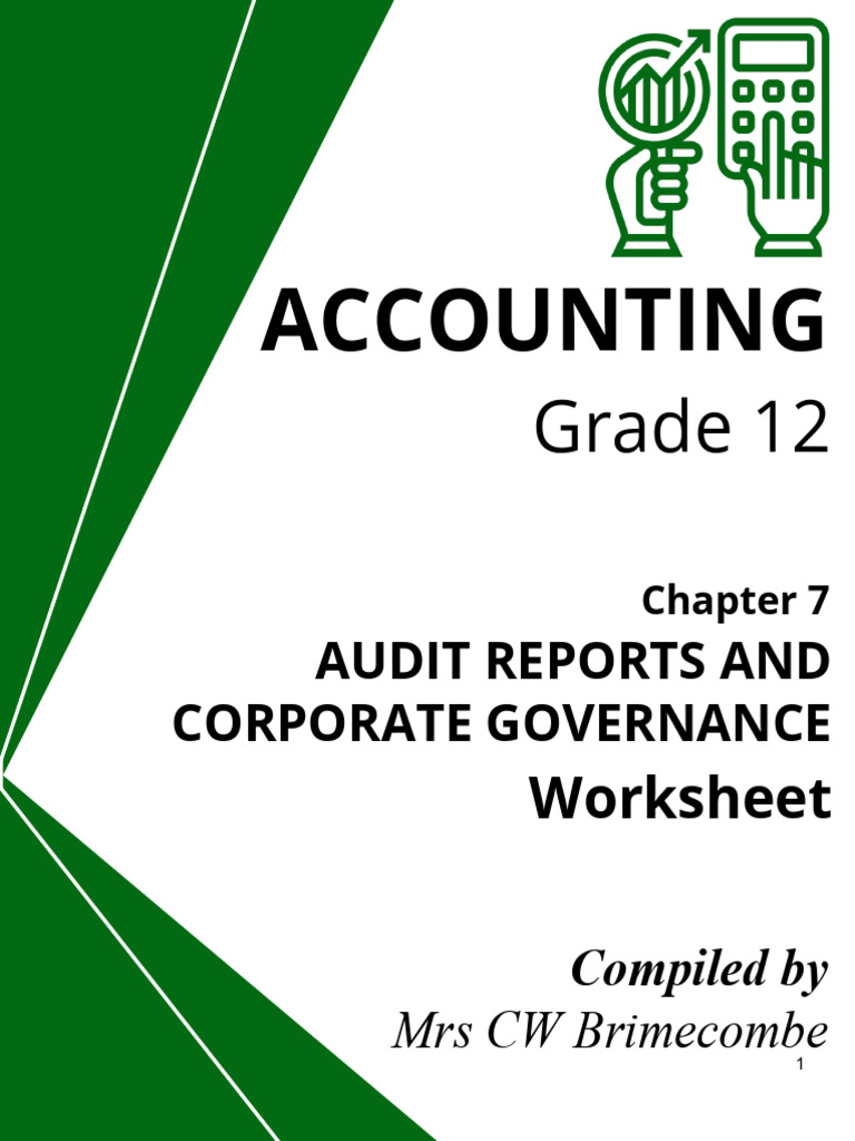 Gr12 Audit Reports and Corporate Governance Worksheet | PDF | Auditor's ...