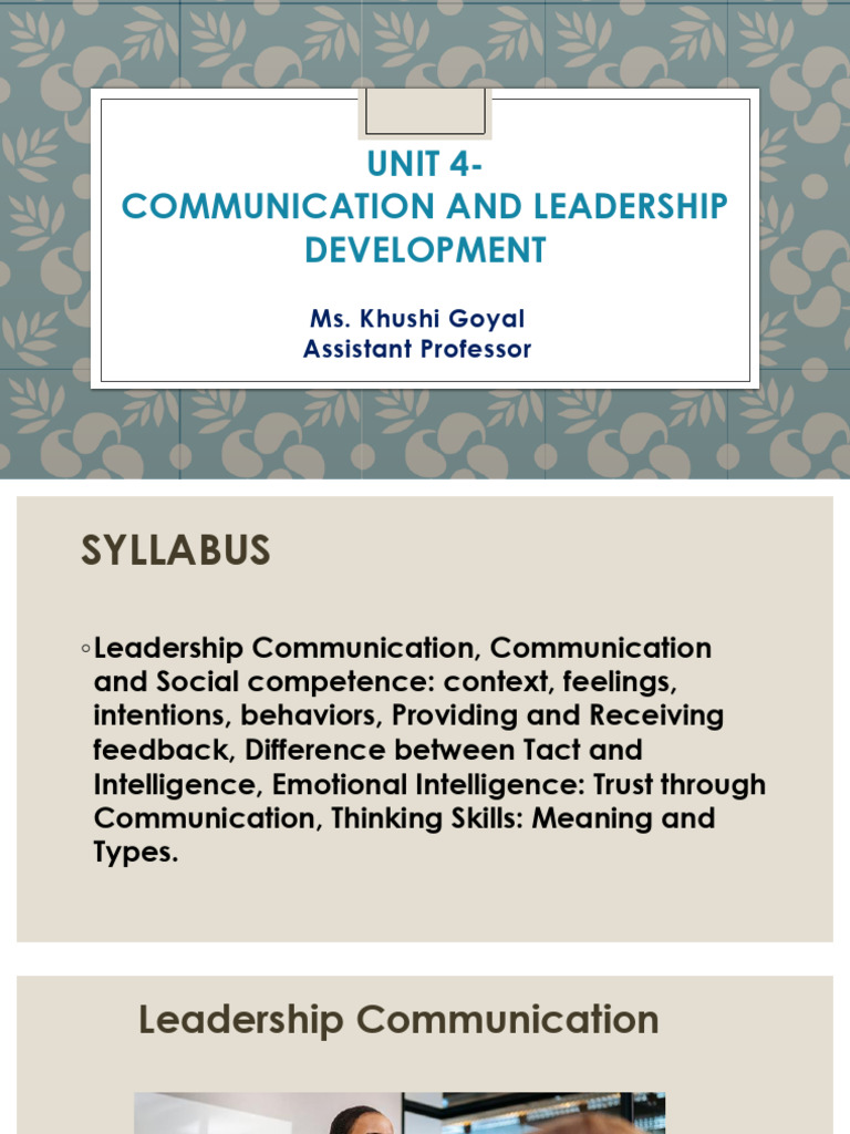 Unit 4 TC | PDF | Emotional Intelligence | Thought
