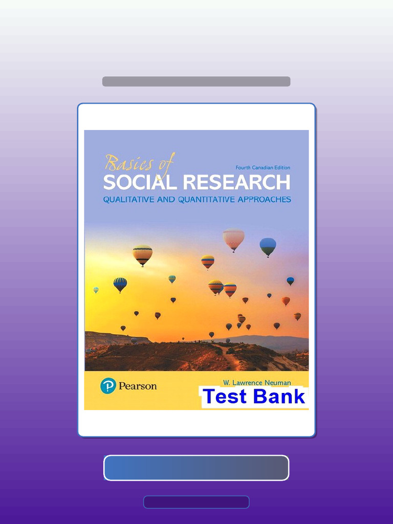 Basics of Social Research Canadian 4th Edition Neuman Exam Prep | PDF ...