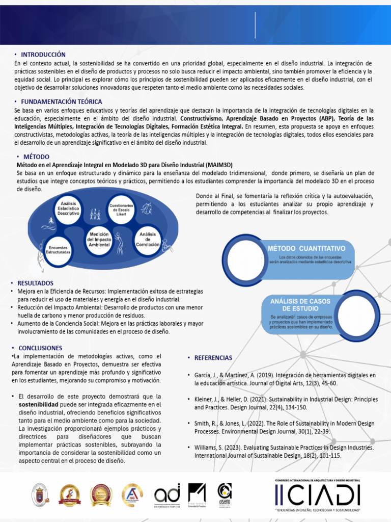 1. Ejemplo Poster_un Enfoque Integral en La Enseñanza Del Modelado 3d | PDF | Diseño | Enseñando