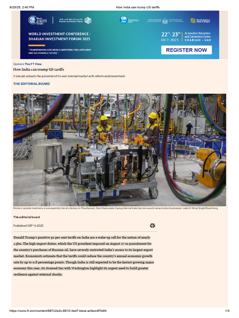 India’s Response to US Tariffs: Reform Strategies | PDF | Tariff | Exports
