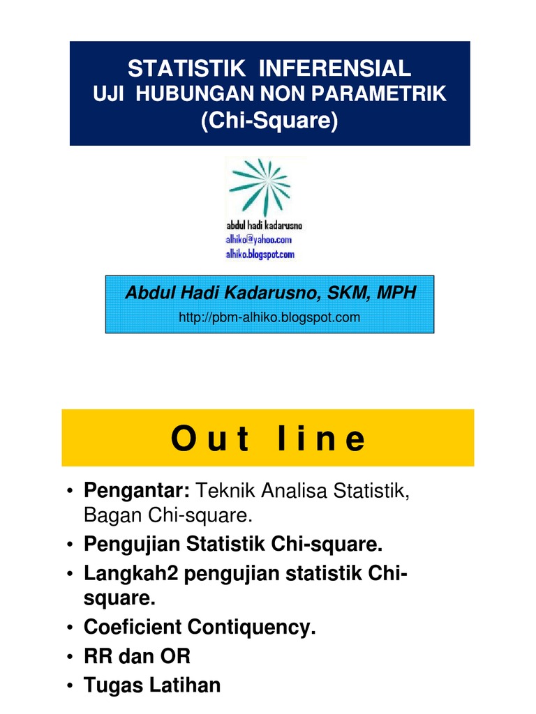 Statistik Kesehatan - Uji Chi Square, RR Dan OR | PDF
