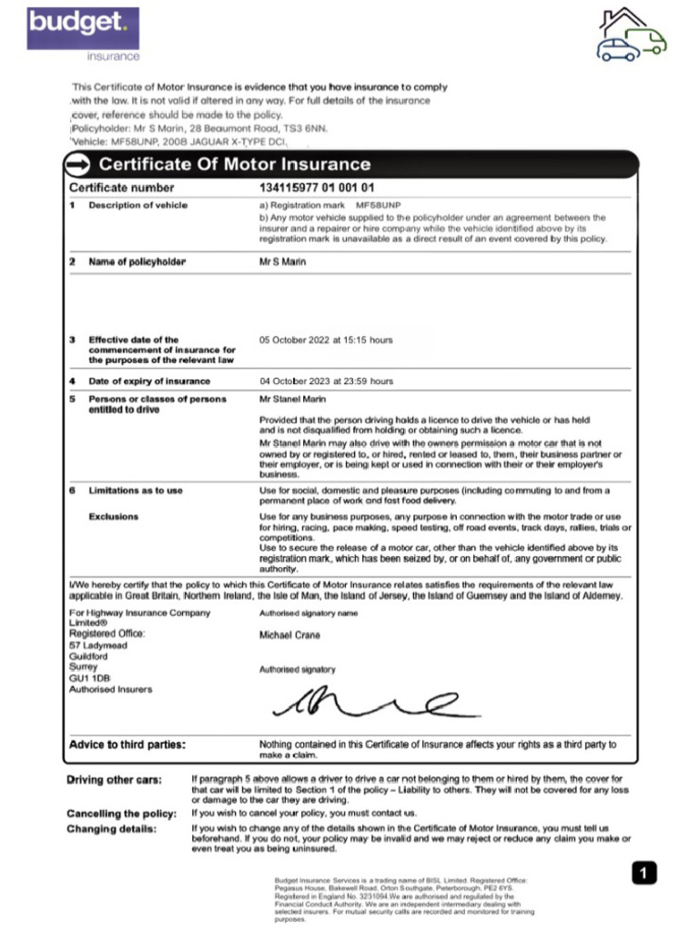 Budget Policy Certificate | PDF