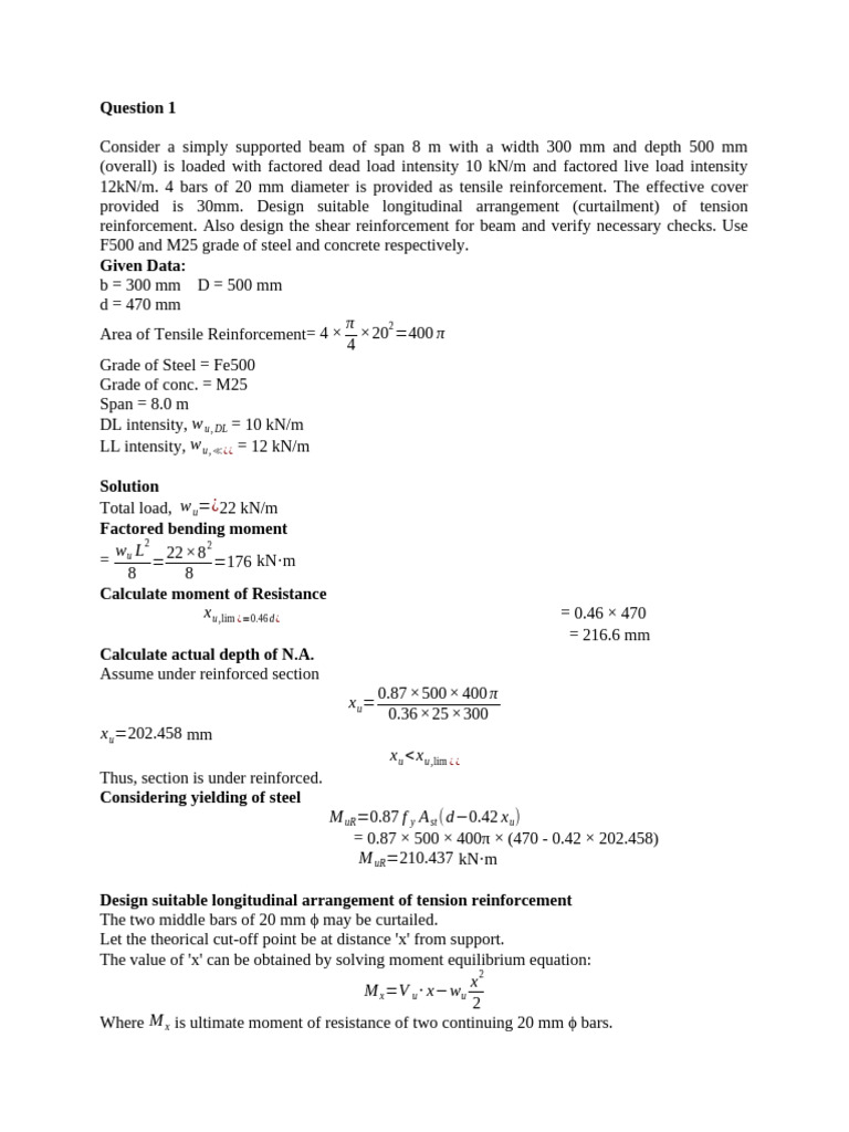 T4 - Simply Supported Beam | PDF | Beam (Structure) | Bending