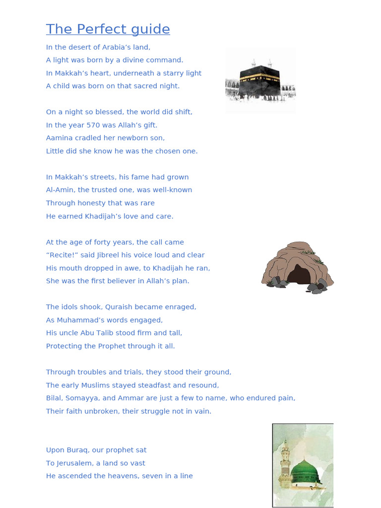 Poem About Our Prophet Muhammad S.A.W | PDF