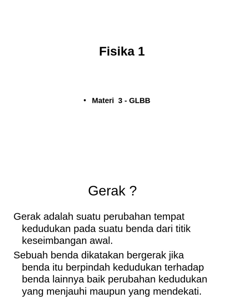F1 Meet 3 GLBB | PDF