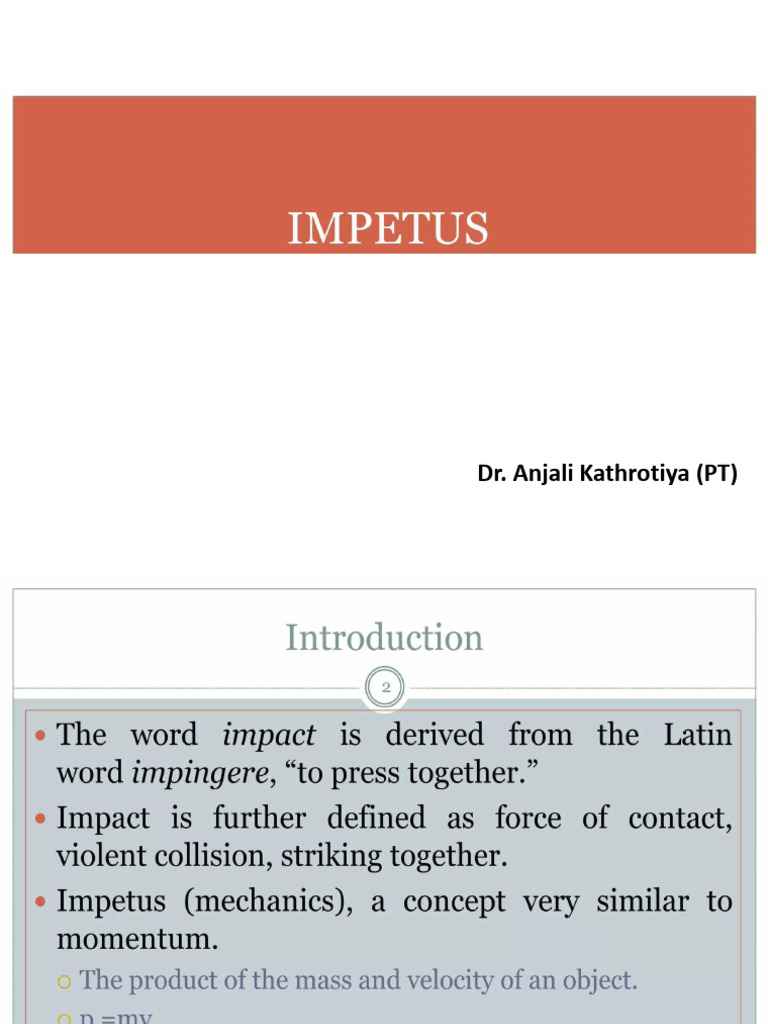 Impetus 1 | PDF