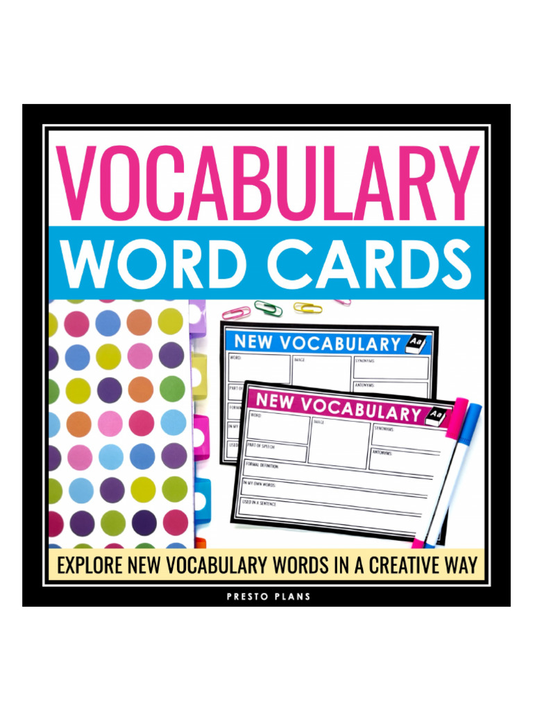 FreeVocabularyGraphicOrganizerWordoftheWeekSampleforWordWork-1 | PDF