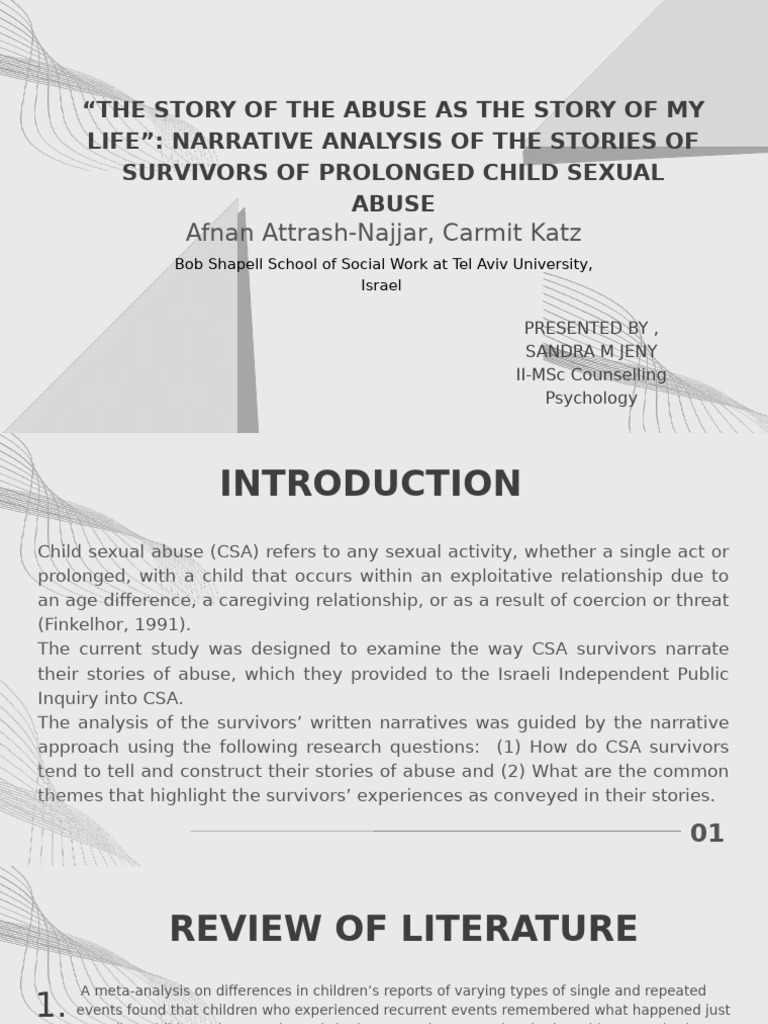 "The Story of The Abuse As The Story of My Life" Narrative Analysis of ...