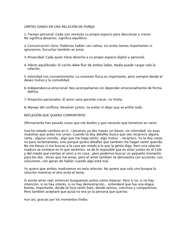 Limites Sanos Relacion Actualizado | PDF