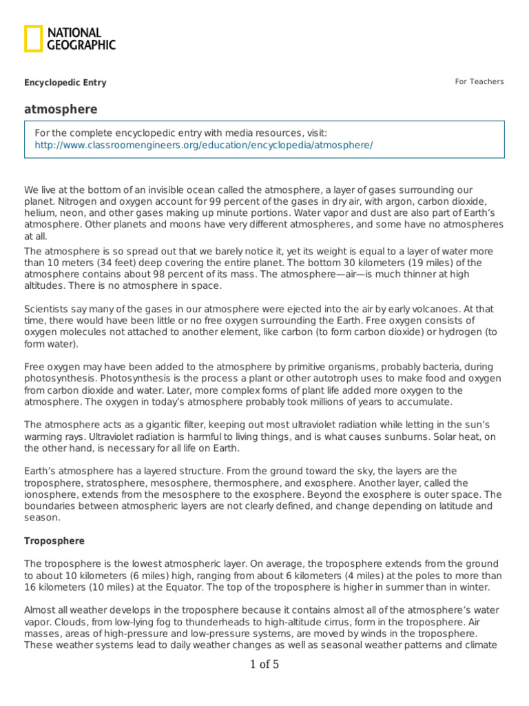 DMS ESS3 3 Atmosphere Lesson | PDF | Atmosphere | Atmosphere Of Earth