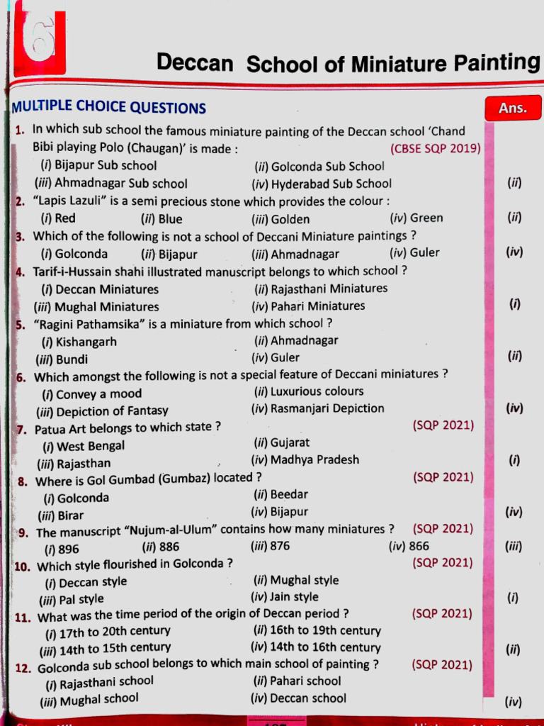 Chapter 5 - Deccan School - Question Bank | PDF