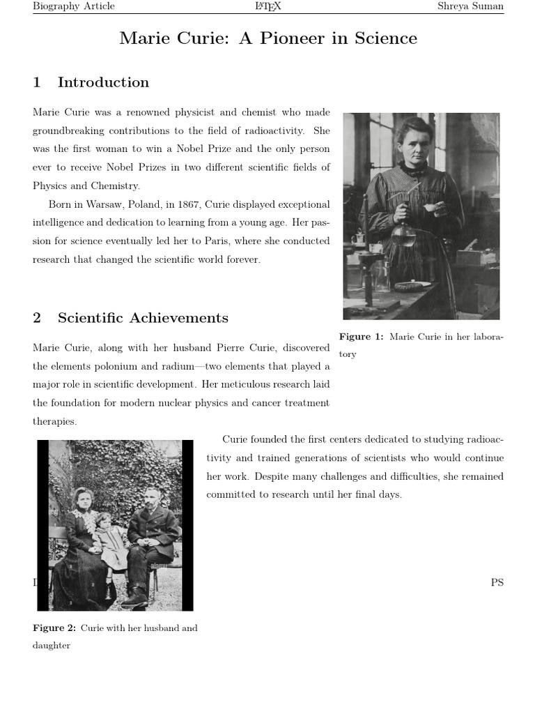 Marie Curie: Pioneer of Radioactivity | PDF