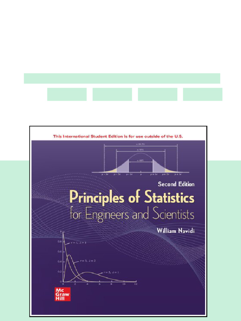 ISE Principles of Statistics For Engineers and Scientists (ISE HED ...