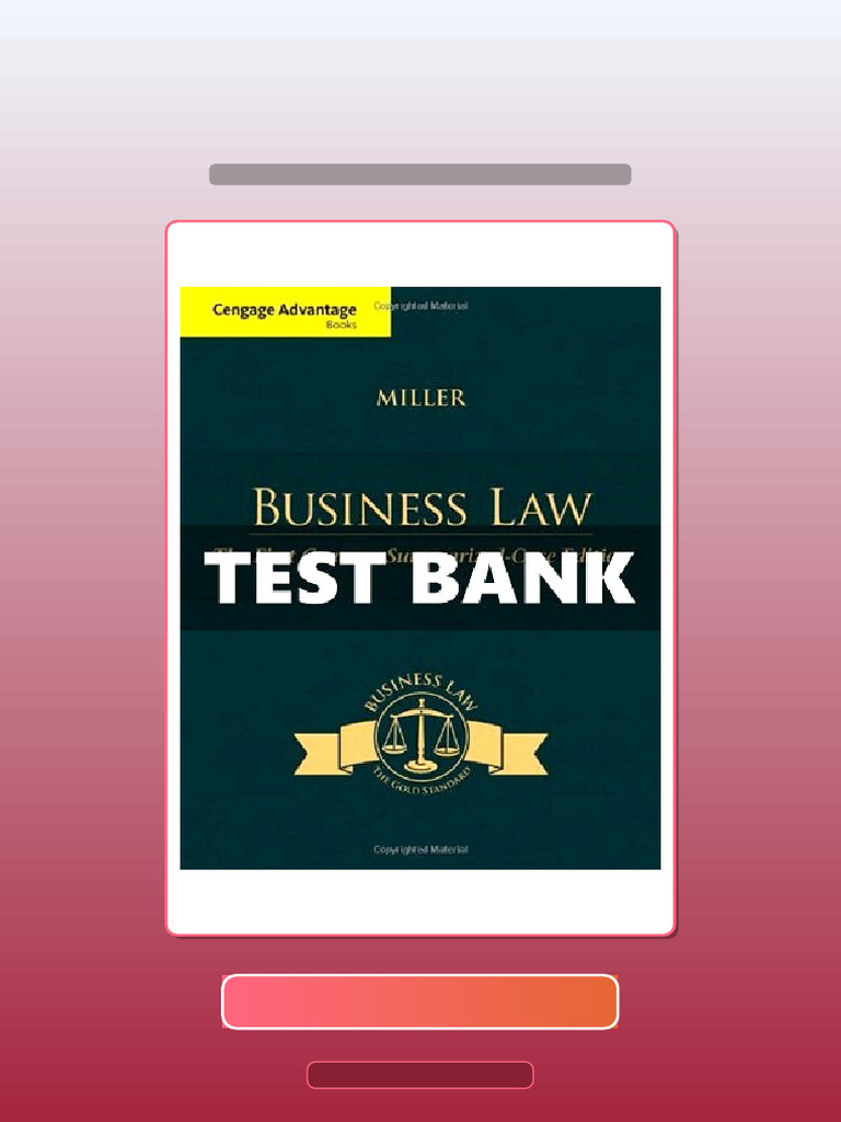 Cengage Advantage Books Business Law The First Course Summarized Case ...