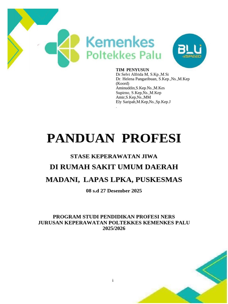 Panduan Praktek Profesi Jiwa Tahun 2025 Fix | PDF