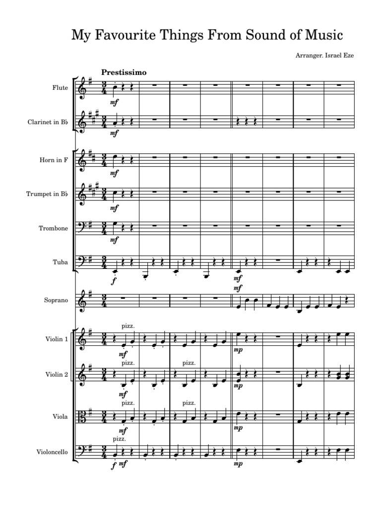 Sound of Music: My Favourite Things | PDF | Sound Production | Jazz