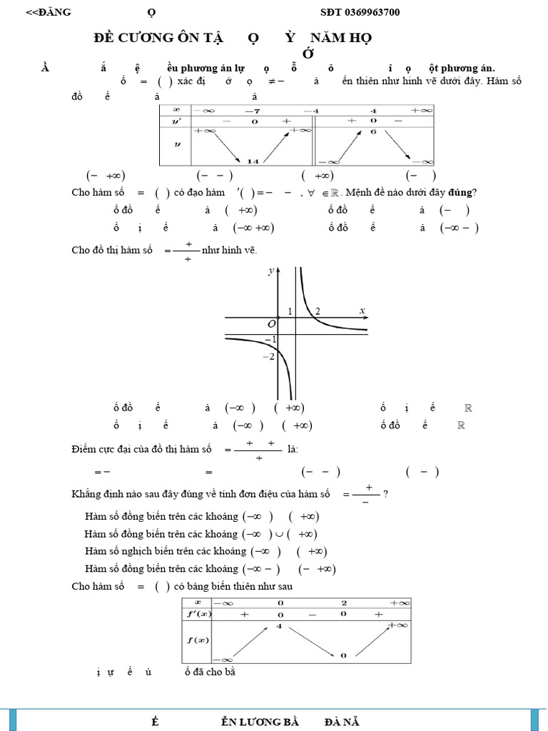 Tổng Ôn Thi Toán 12 Cuối Kì 1 Năm 25-26-Trang-1 | PDF