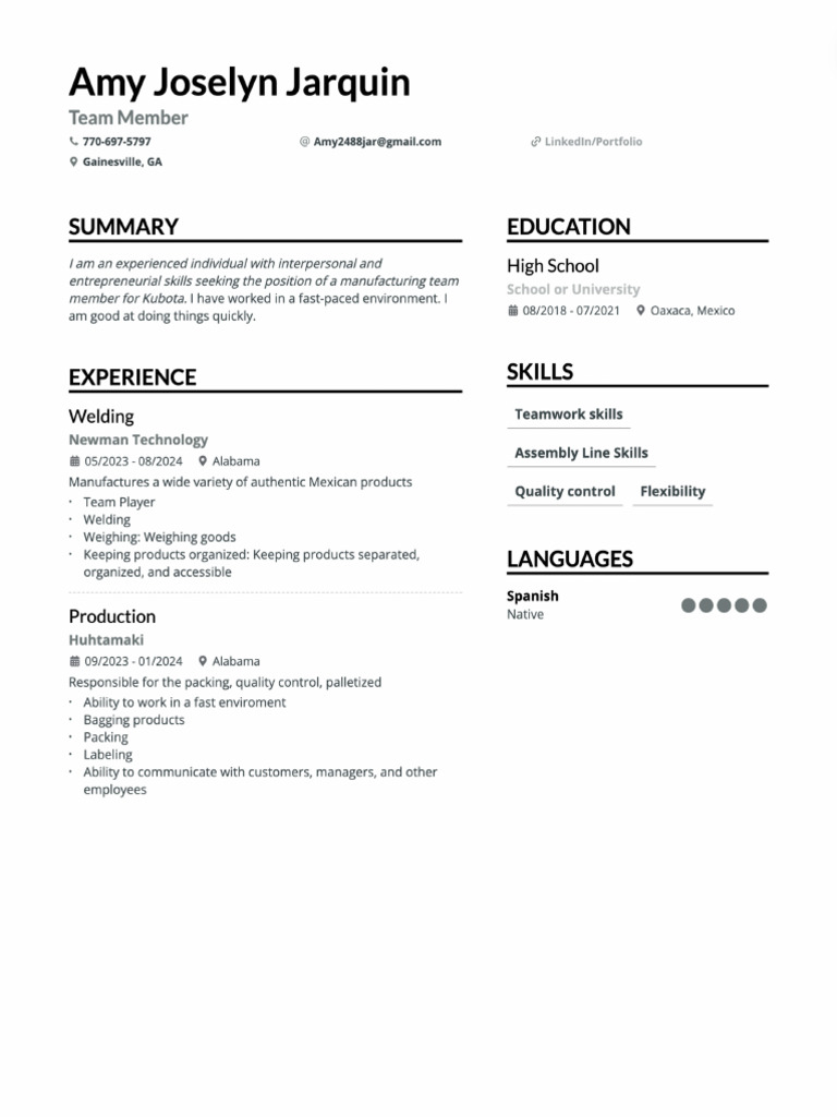 Amy Resume | PDF