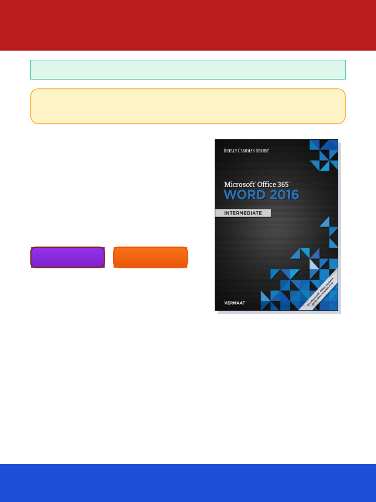 Microsoft Office 365 Word 2016 Intermediate Shelly Cashman Series Misty E. Vermaat ebook ...