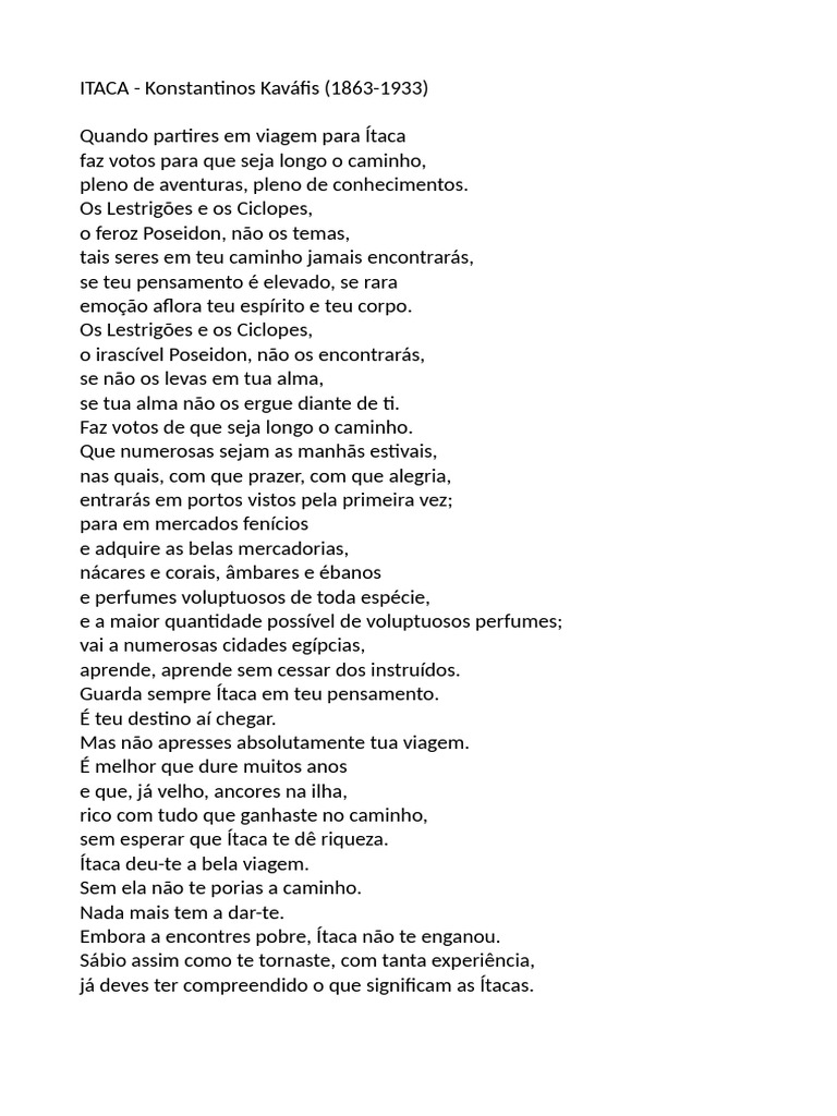Poema de Itaca (1) | PDF
