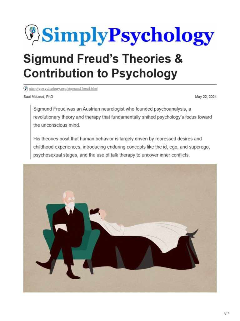 Sigmund Freuds Theories Amp Contribution To Psychology | PDF | Sigmund ...