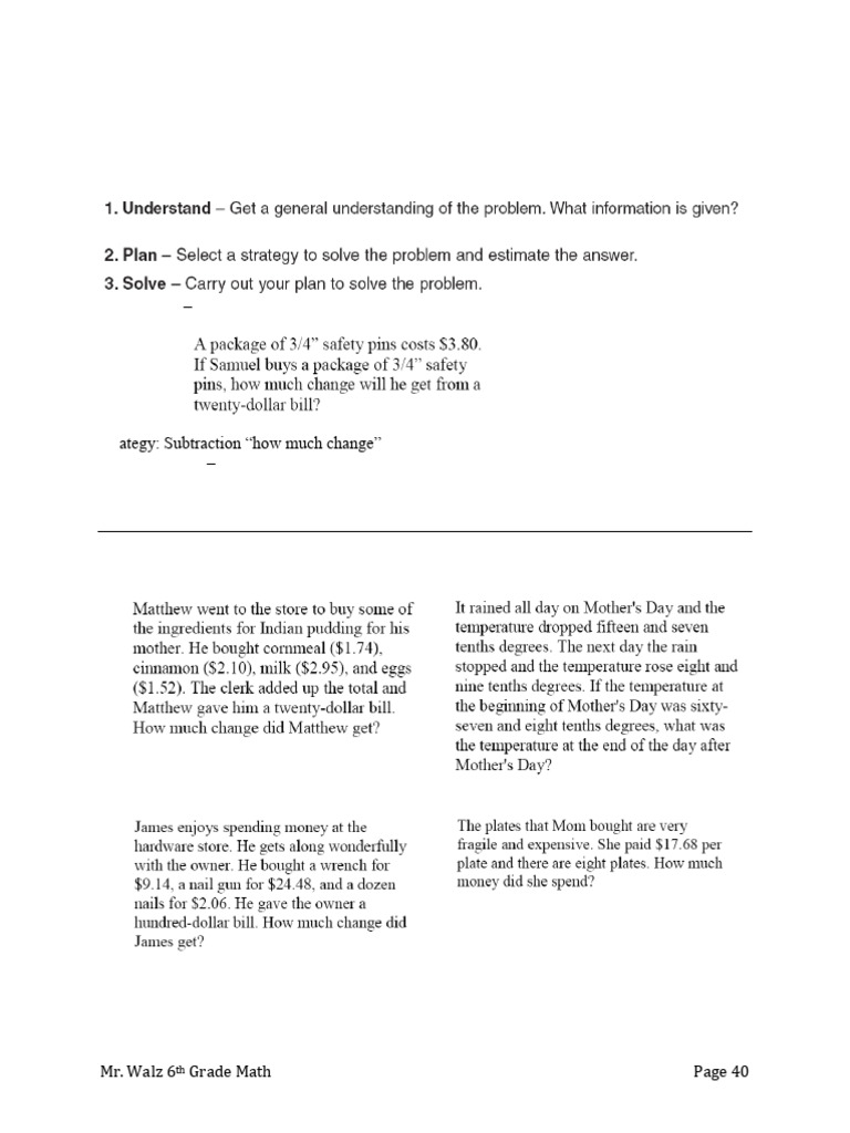 Unit 2 Decimals - Practice Booklet For Web | PDF