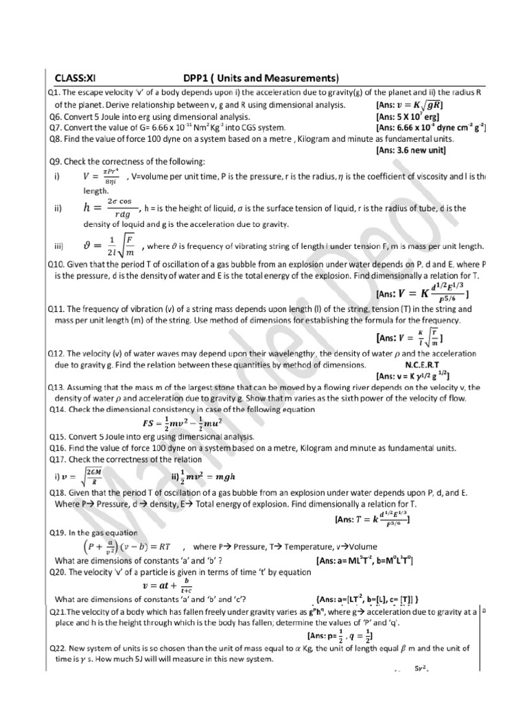 11 ALL DPPs | PDF | Acceleration | Velocity