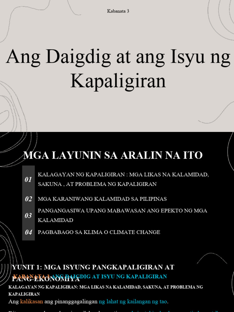 Ang Daigdig at Ang Isyu Ng Kapaligiran | PDF