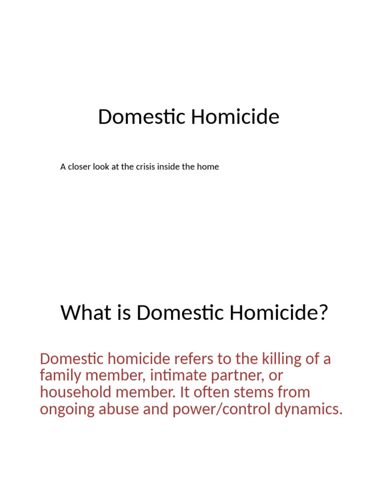 Domestic Homicide Infographic Presentation (1) 2 | PDF