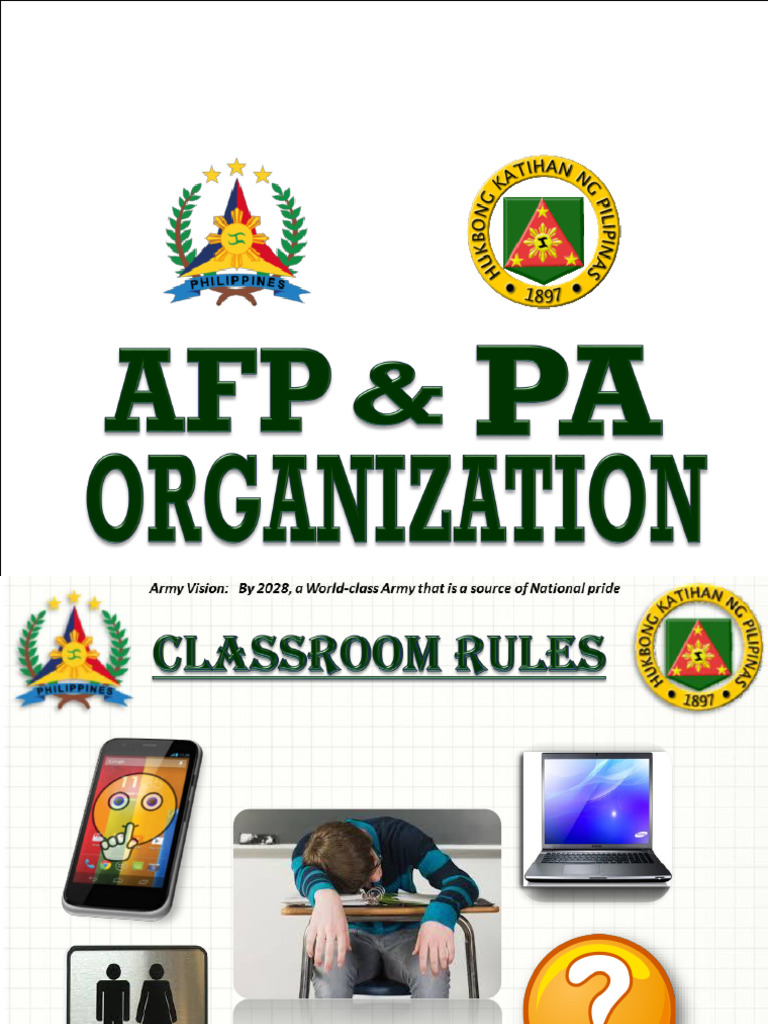 03 Afp and Pa Organization | PDF | Defense Policy | Philippines