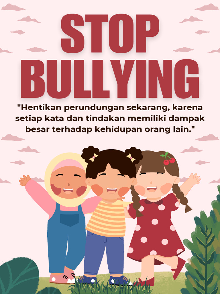 Red Illustration Stop Bullying Poster | PDF