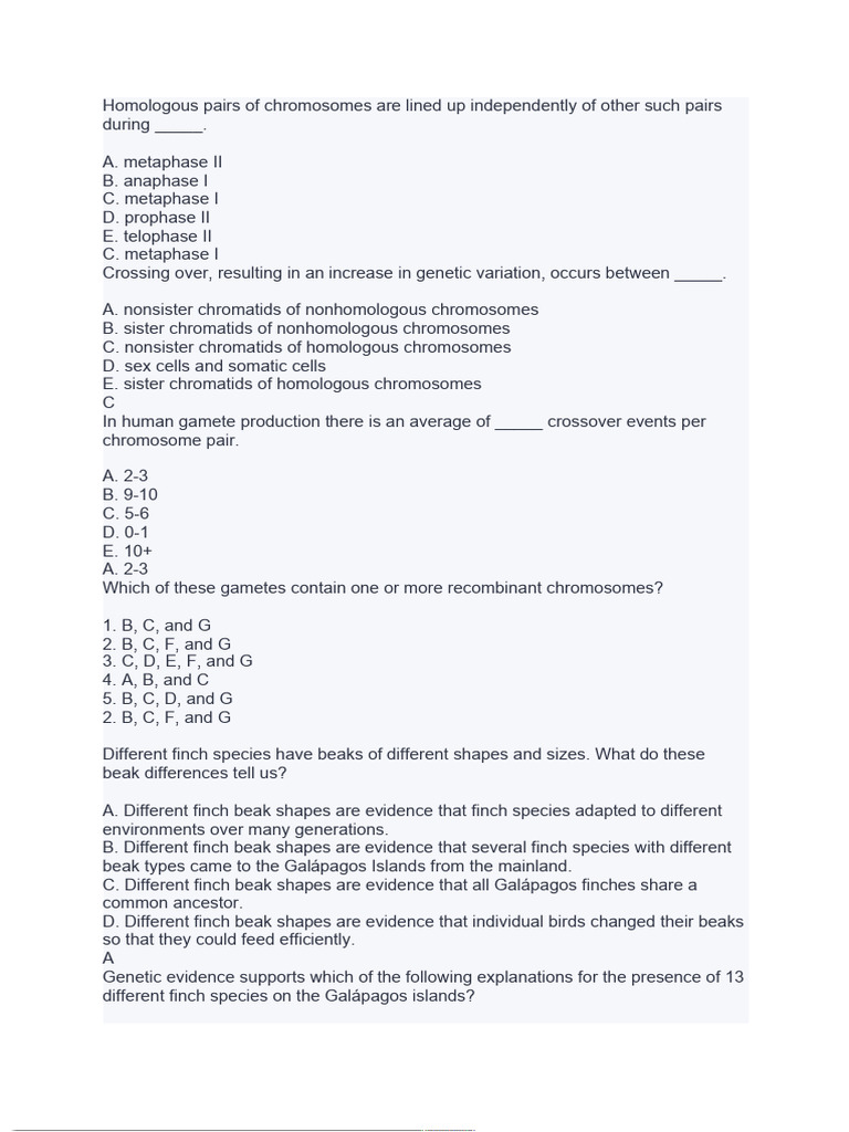 Homologous Pairs Biology Diversity | PDF | Meiosis | Chromosome