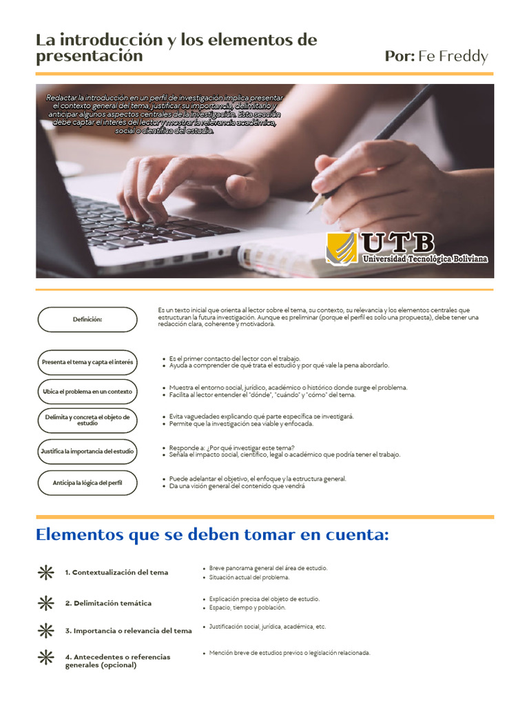 Introducción y Los Elementos de Presentación - Metodología de La ...